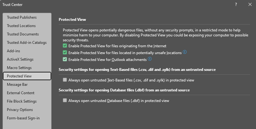 I get a security risk warning on downloaded Excel Workpapers. How do I unblock these?