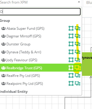 Create a Blueprint structure chart using XPM client details